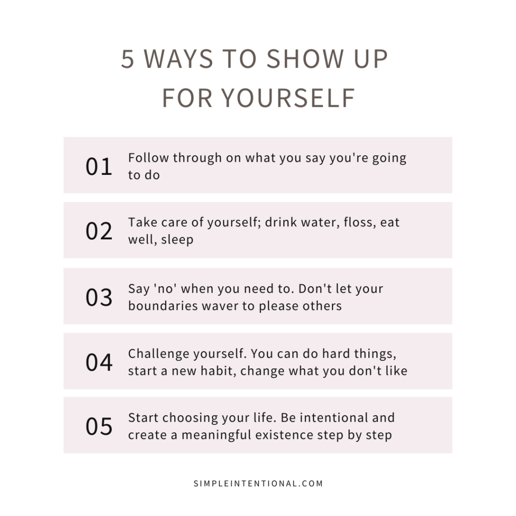 Change Your Life By Showing Up For Yourself • simple + intentional